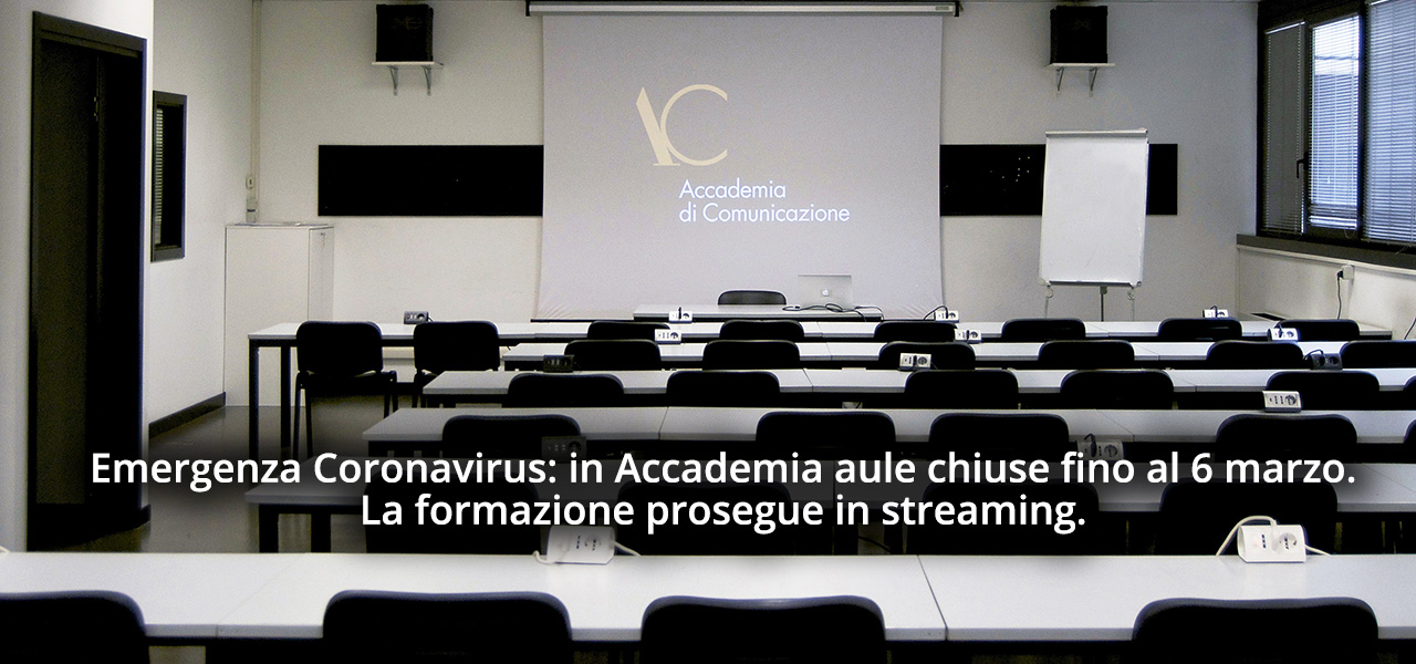 Emergenza Coronavirus Accademia Prosegue La Formazione In Streaming - Fondazione Accademia Di ...